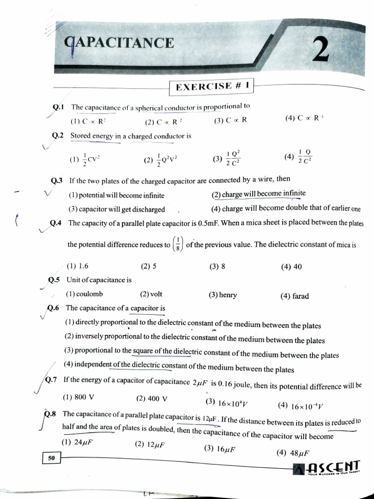 Physics Pdf Capacitance Capacitor