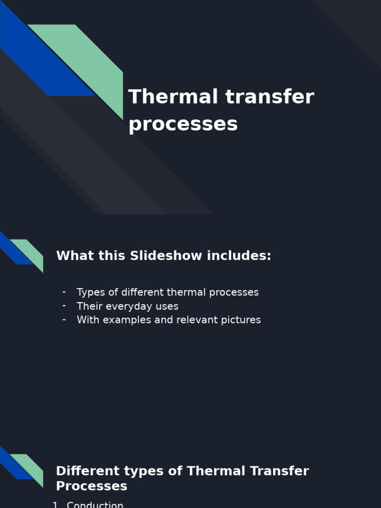 Thermal Transfer Processes | PDF | Convection | Thermal Conduction