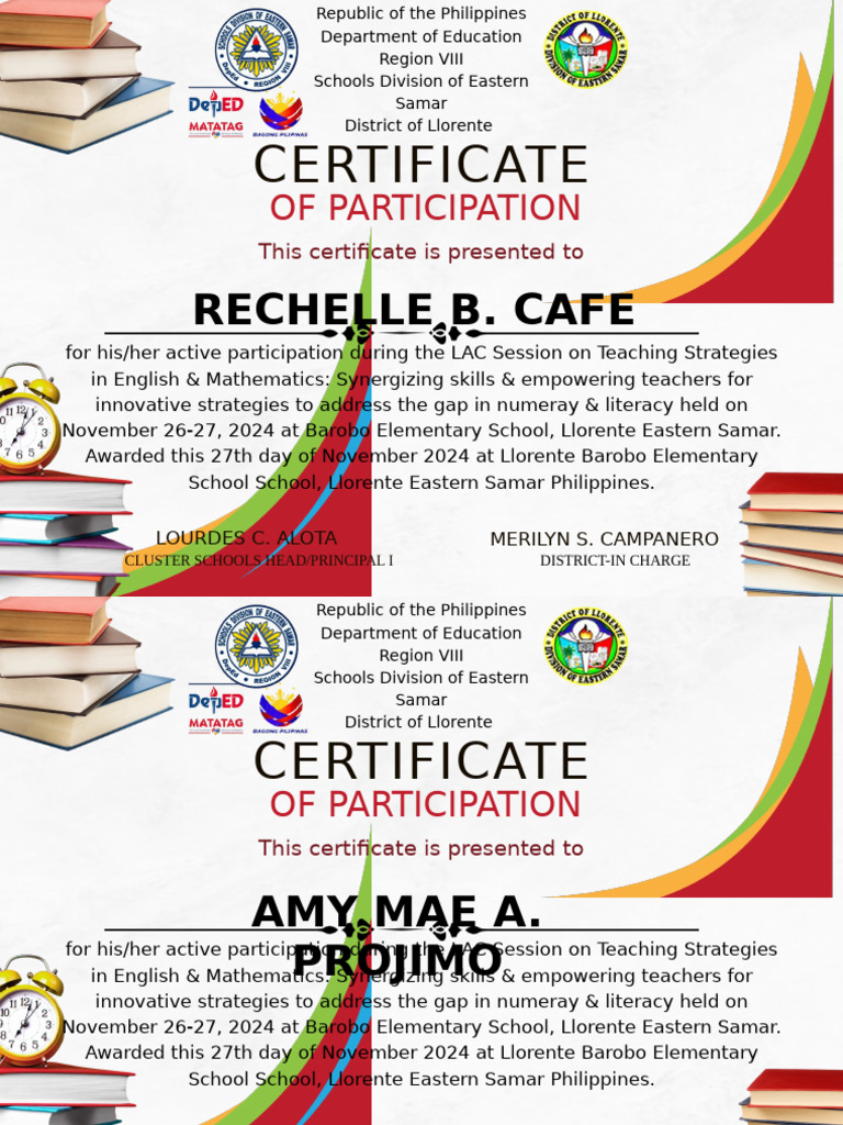 Certificate of District Meet | PDF | Procedural Knowledge | Learning ...
