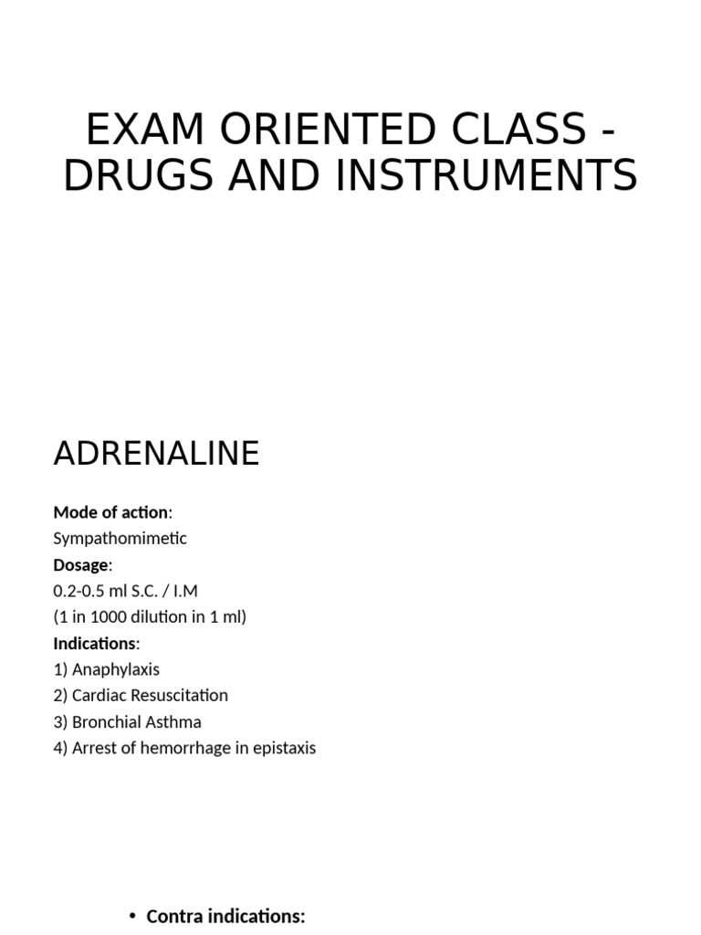 Ug - Instruments and Drugs | PDF | Bone Marrow | Larynx