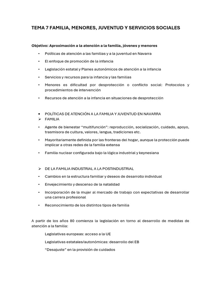 Tema 7 Sse | PDF | Abuso infantil | Trabajo Social