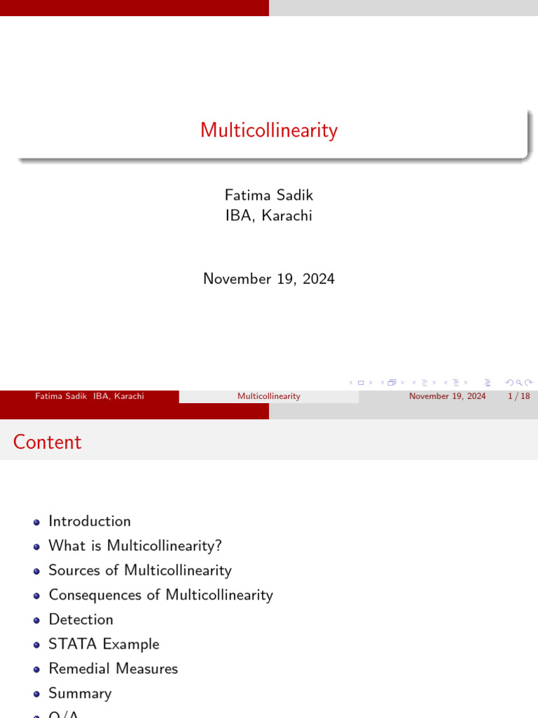 Multicollinearity | PDF | Multicollinearity | Regression Analysis