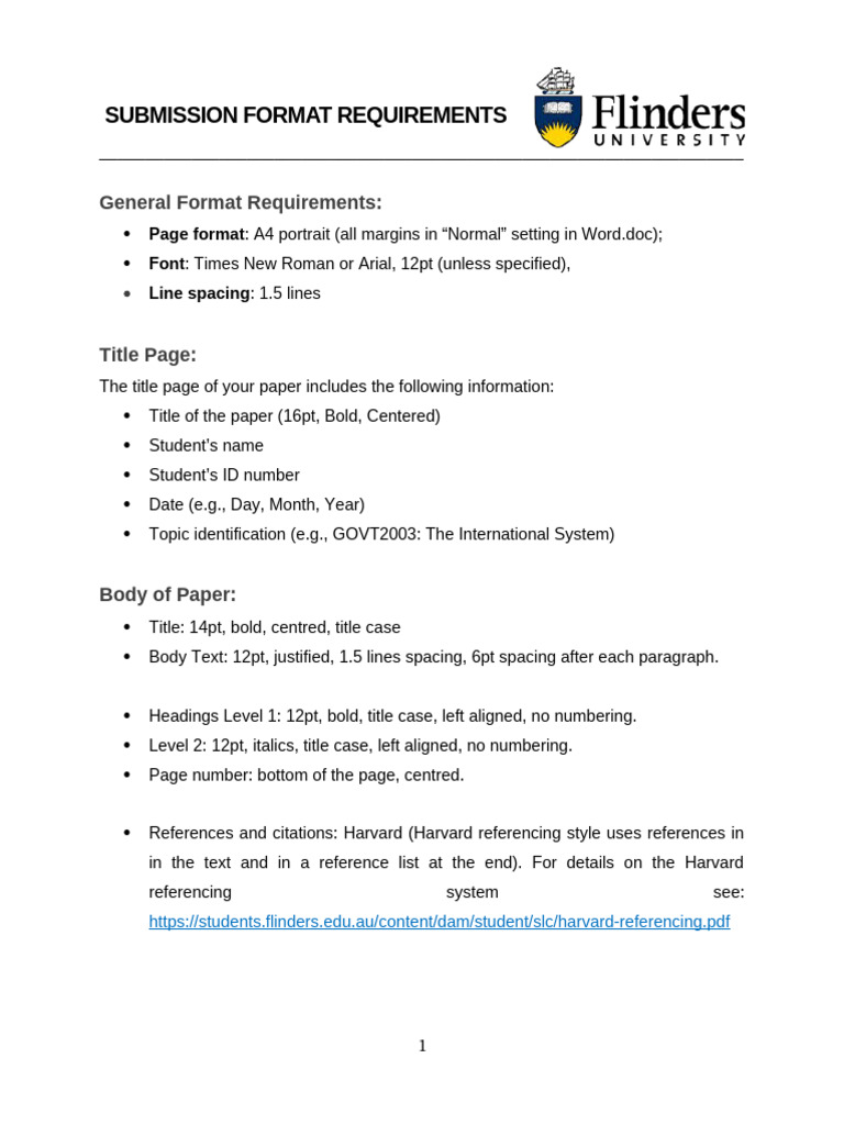 Paper Format Guide | PDF