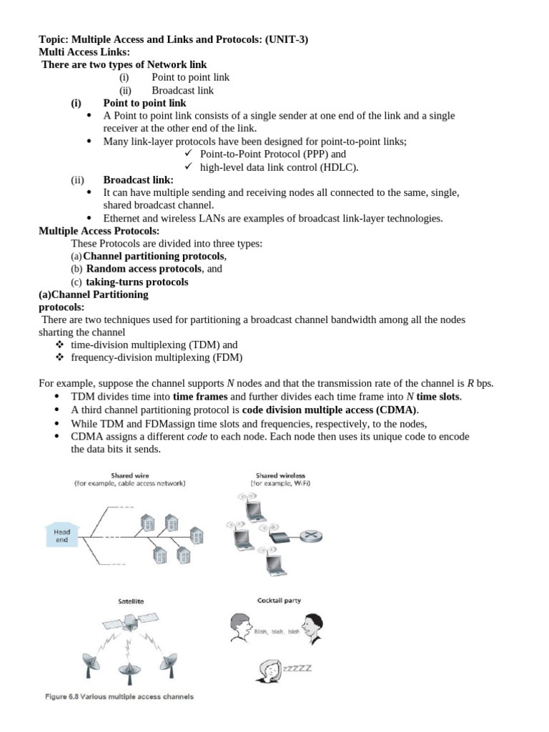 Iii Aiml Unit-3 Topics | PDF | Channel Access Method | Networking Standards