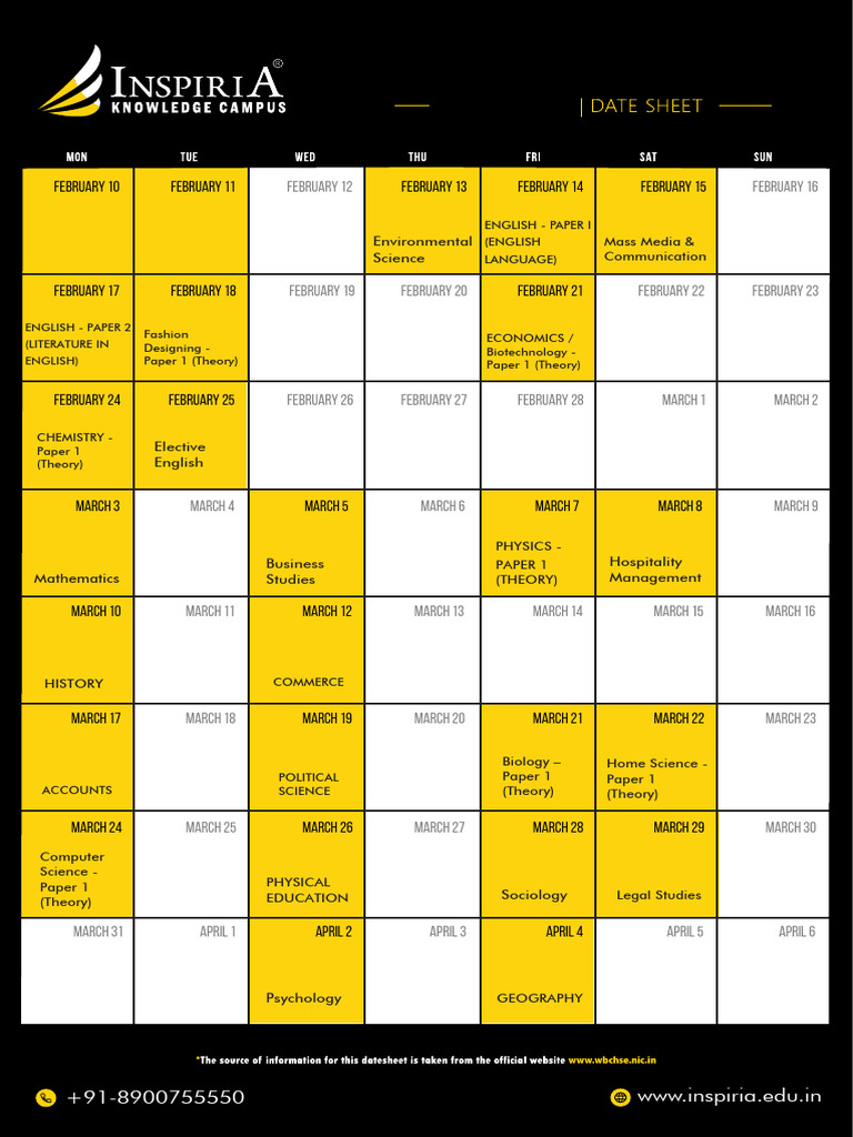 Isc Datesheet 2025 Pdf Science Liberal Arts Education