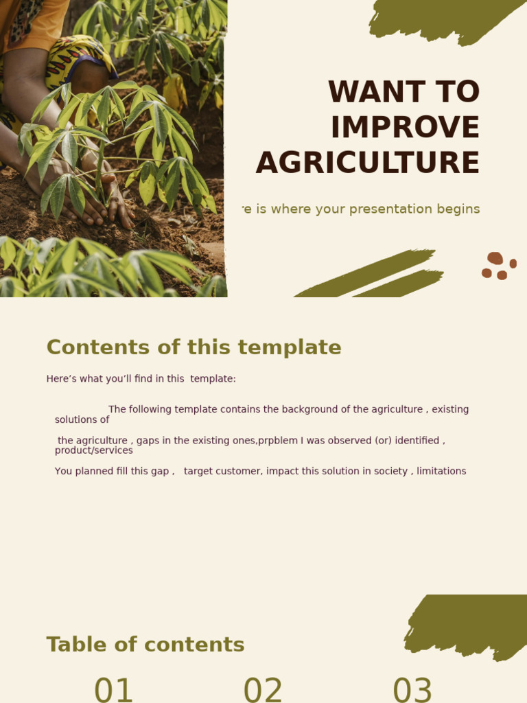 Agronomy Business Plan by Slidesgo | PDF | Agriculture | Food Security