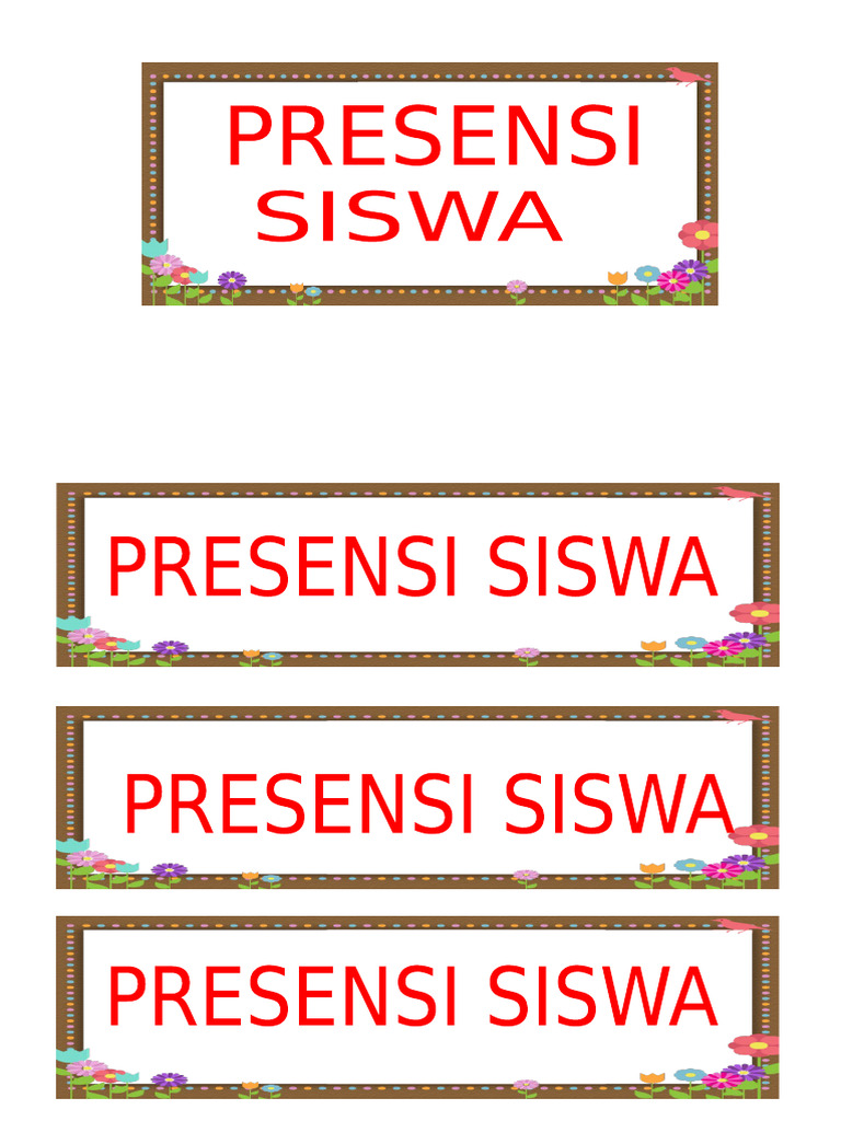 Tulisan Absensi 3 | PDF