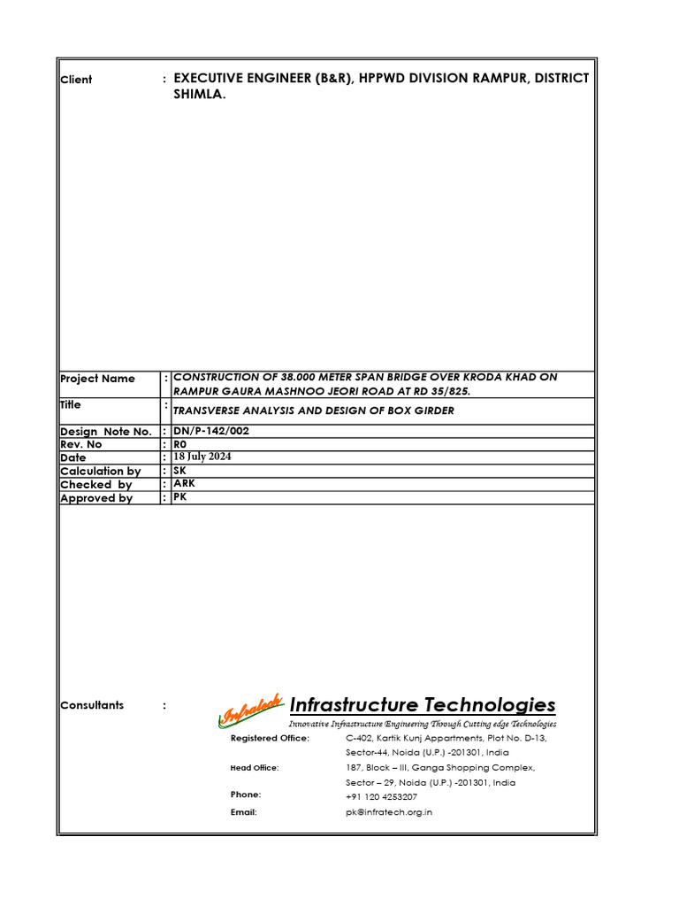 Box Girder Transverse Design Analysis | PDF | Stress (Mechanics) | Beam ...