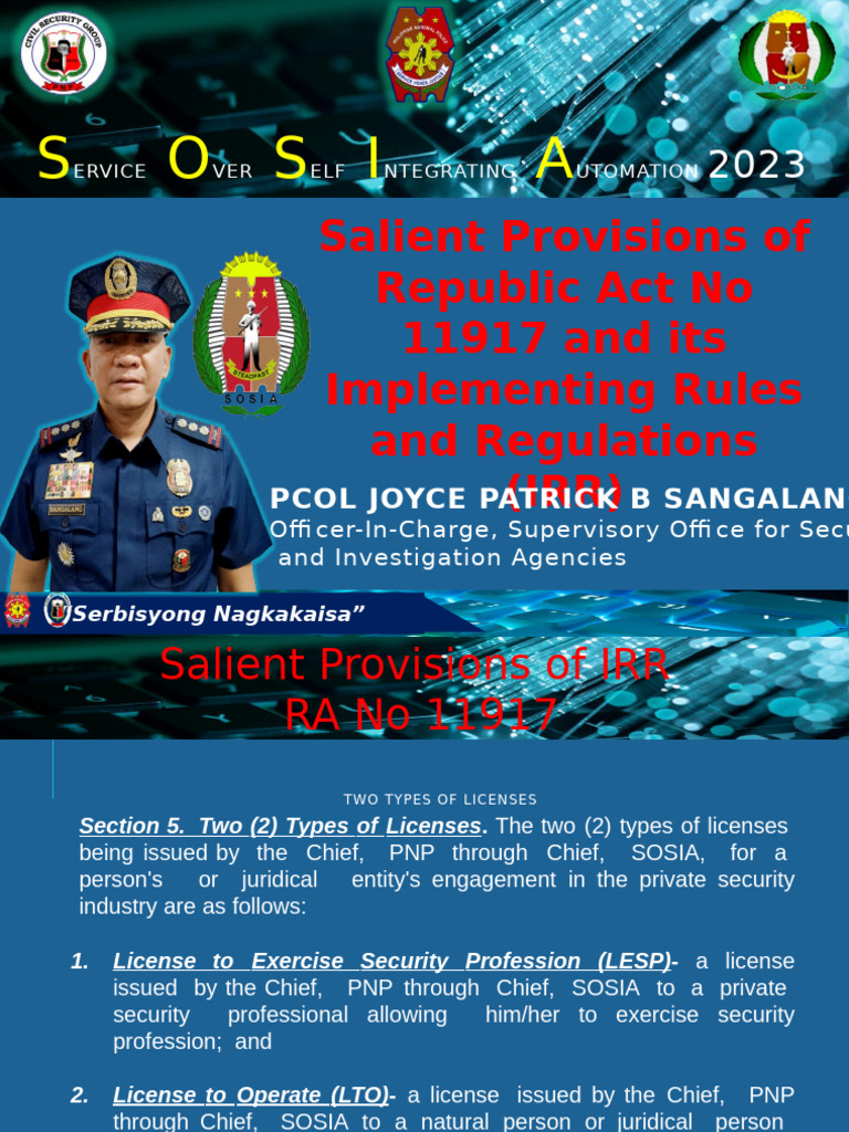 Salient Provisions of RA 11917 | PDF