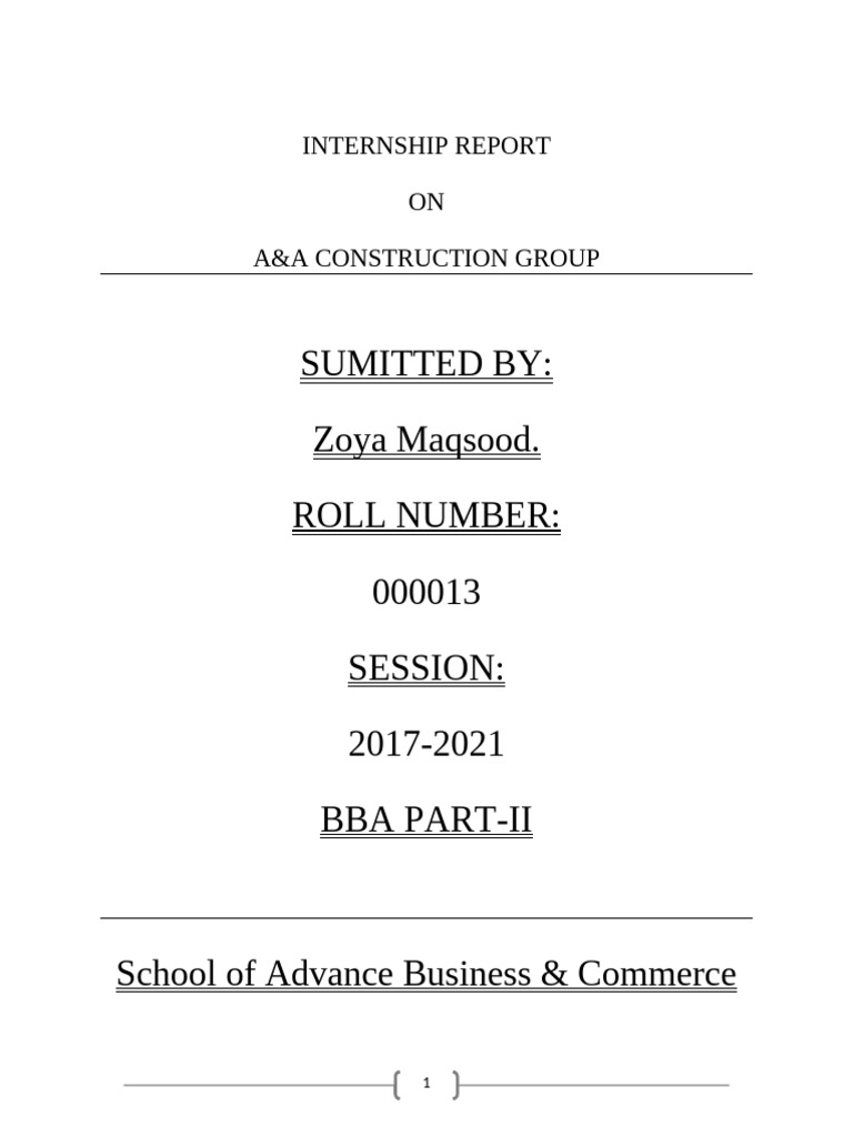 AA Construction Internship Insights | PDF | Road | Road Surface
