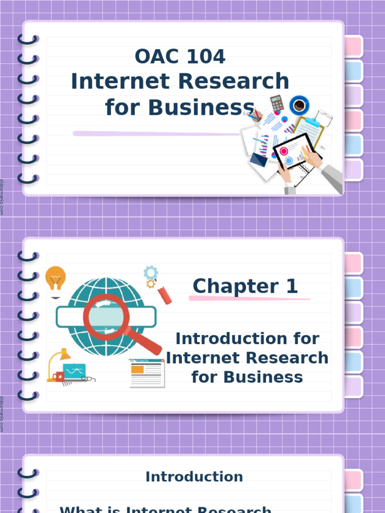 Chapter 1 - Introduction in Internet Resaerch For Business | PDF ...
