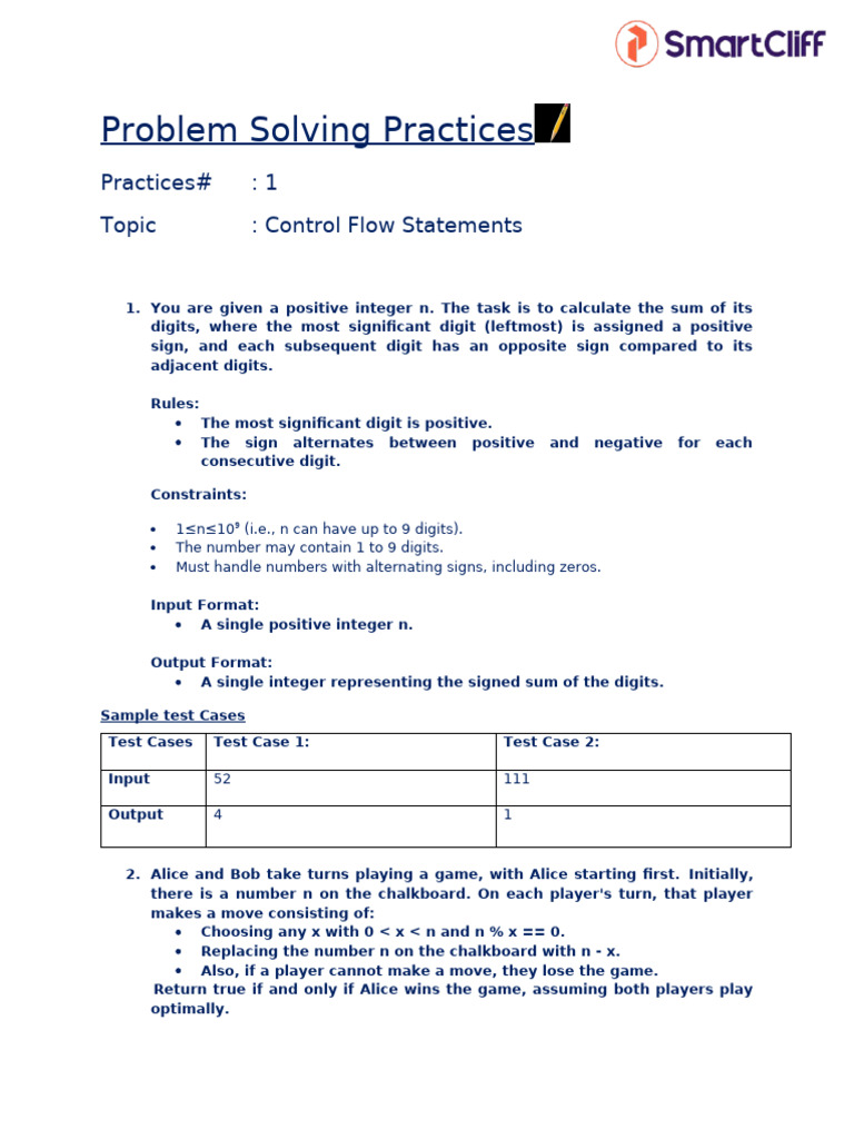 1.control Flow Statements - 1 | PDF | Numbers | Significant Figures