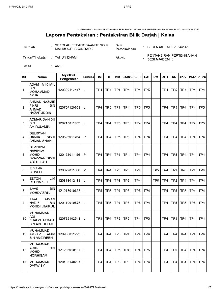 SPPB 6a Pertengahan | PDF