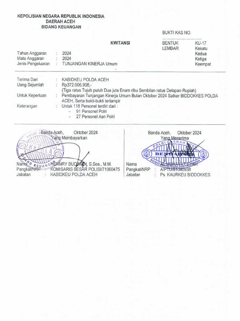 Ku 17 Oktober 2024 Polda Pdf