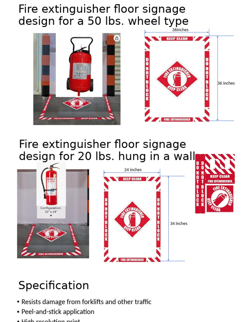 Fire Extinguisher Floor Signage Design | PDF