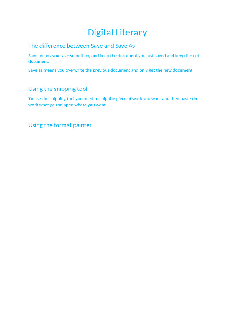 Digital Literacy | PDF