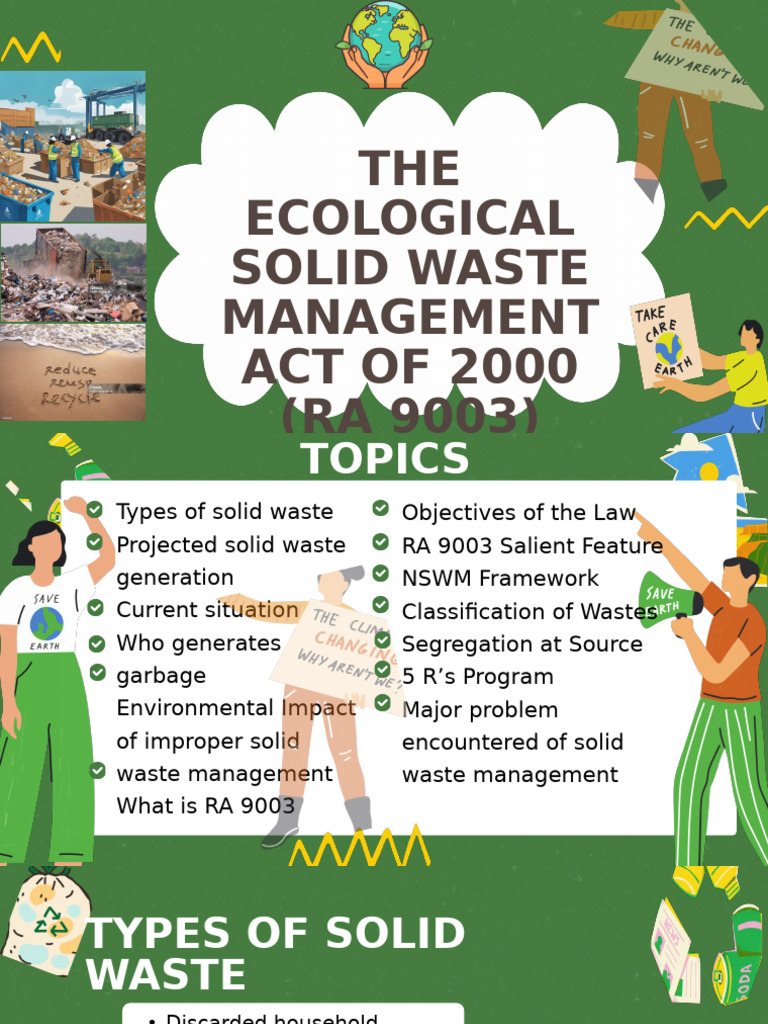 RA 9003: Solid Waste Management Guide | PDF | Waste | Municipal Solid Waste