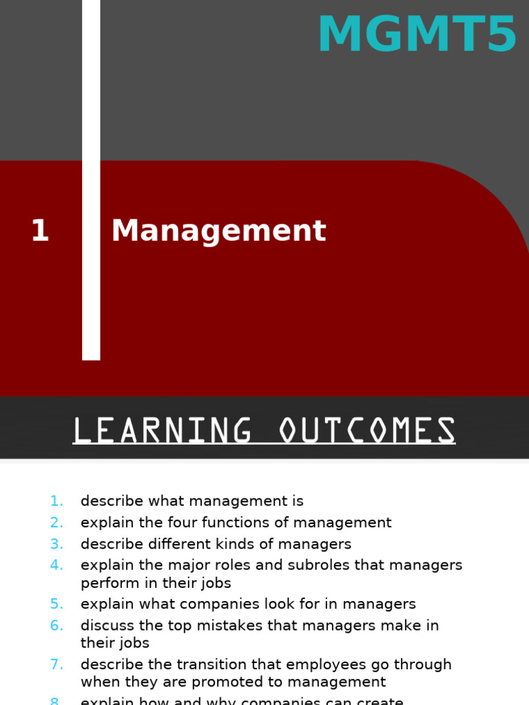 Understanding Management Essentials | PDF | Goal | Psychology