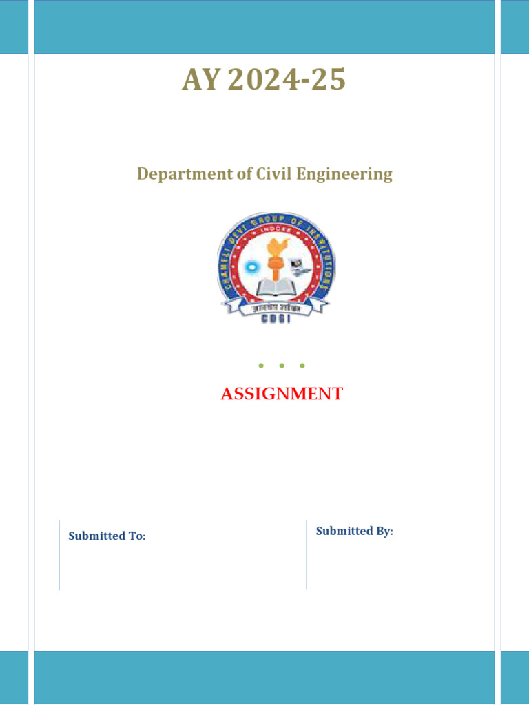 CE703C Assignment Cover Page | PDF