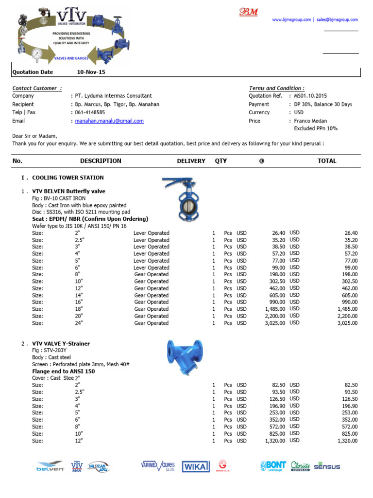 Harga Satuan Valve - 2015 | PDF | Valve | Plumbing