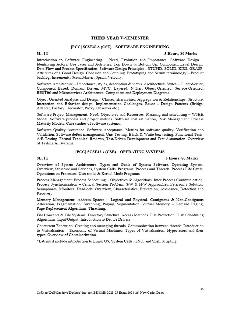 Syllabus - CSE 2022-23 - 2 - 1 | PDF | Automata Theory | Machine Learning