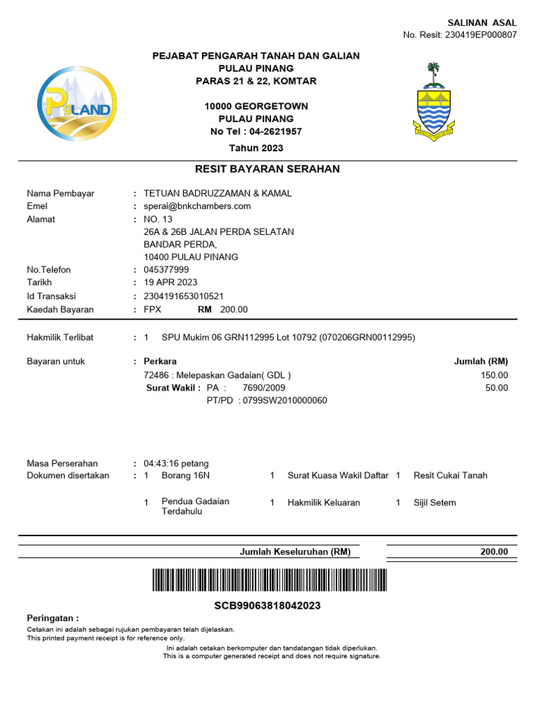 Penyata 2304191653010521 | PDF