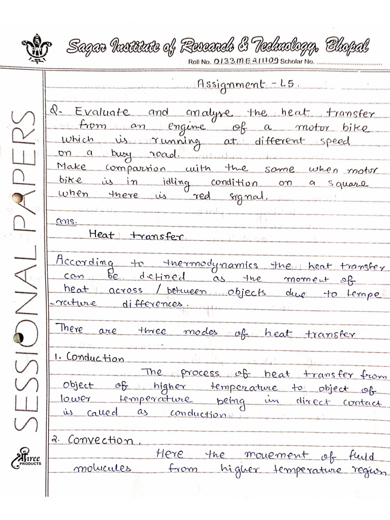 HMT Assignment | PDF