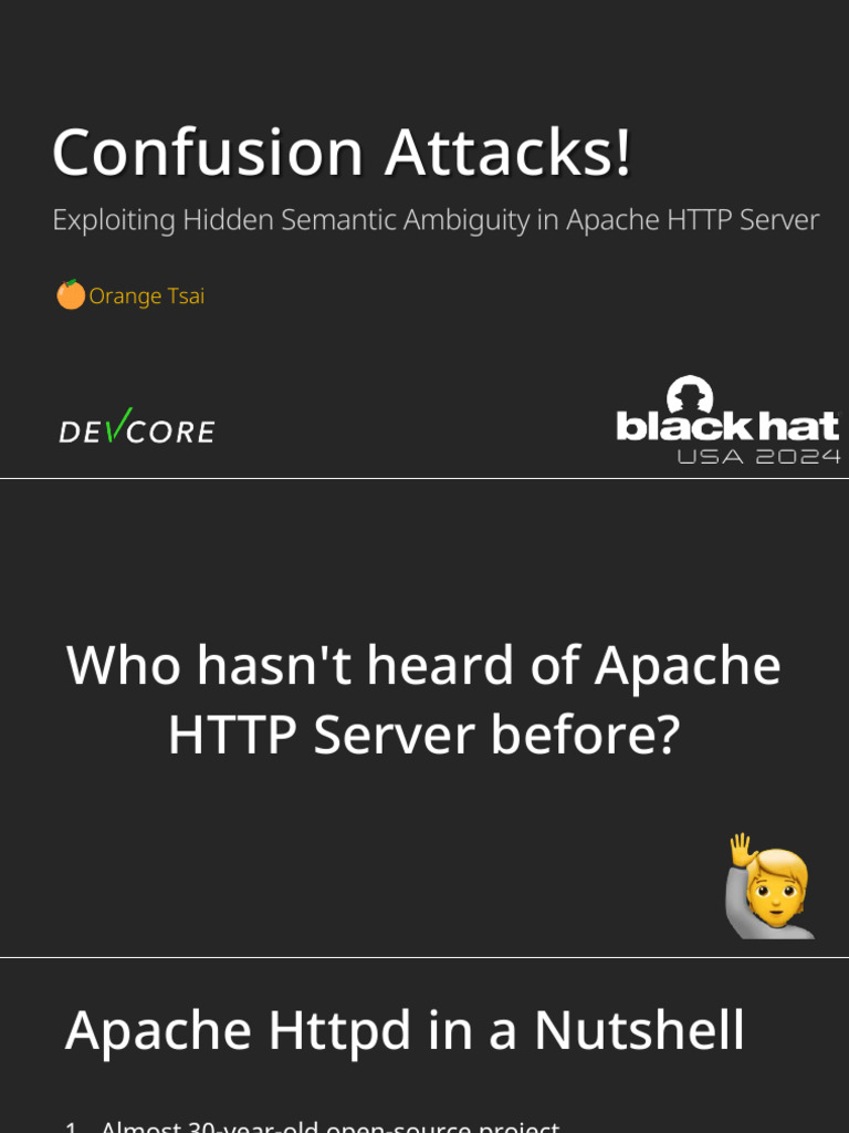 US24 Orange Confusion Attacks Exploiting Hidden Semantic Thursday | PDF | Web Server | Internet ...