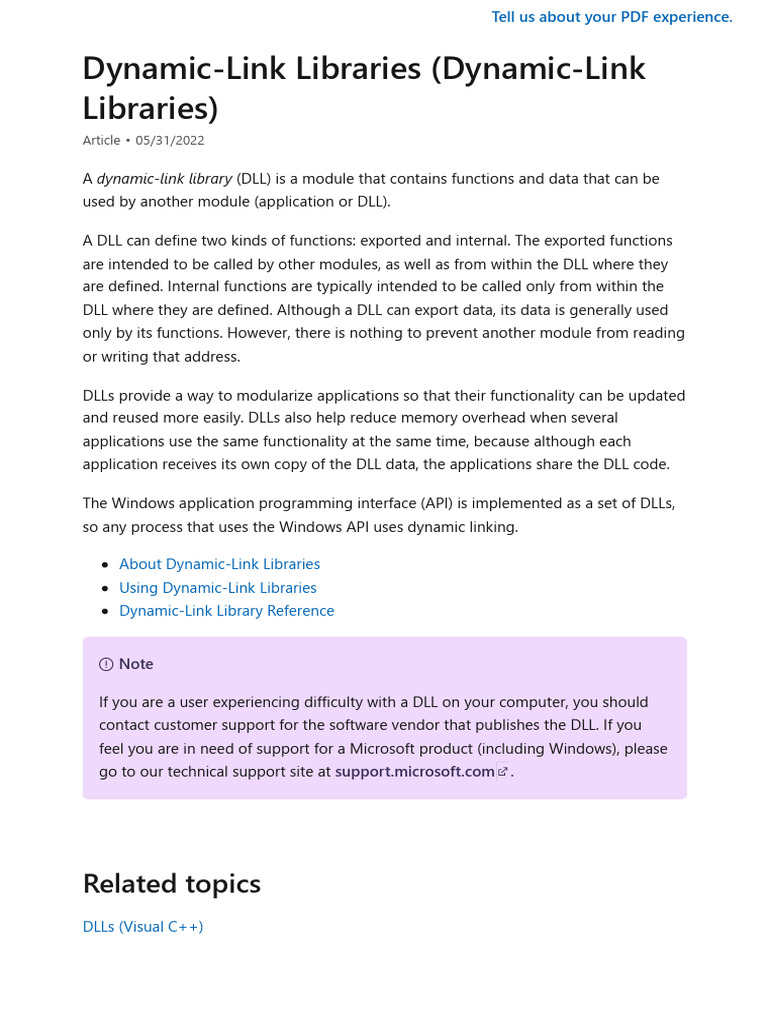Windows Win32 Dlls | PDF | Library (Computing) | Windows Registry