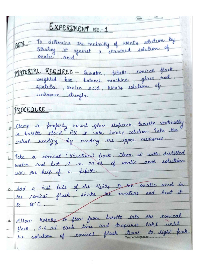 Chemistry Experiment 1-10 | PDF