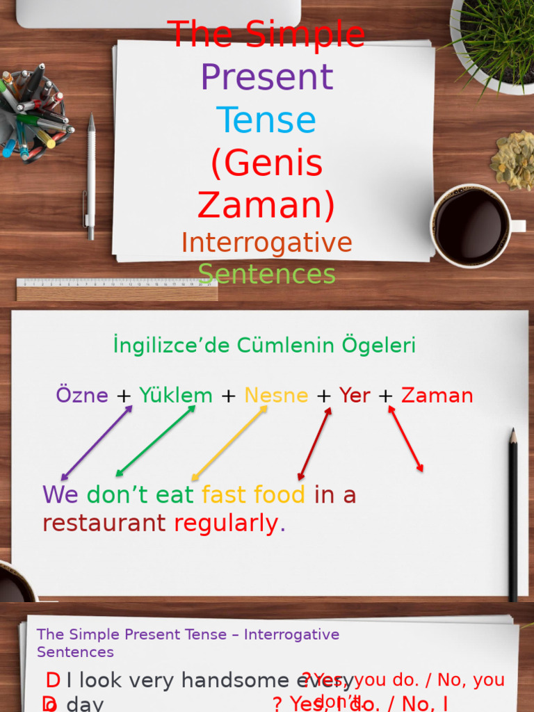 The Present Simple Tense - Interrogative Sentences | PDF | Grammar ...