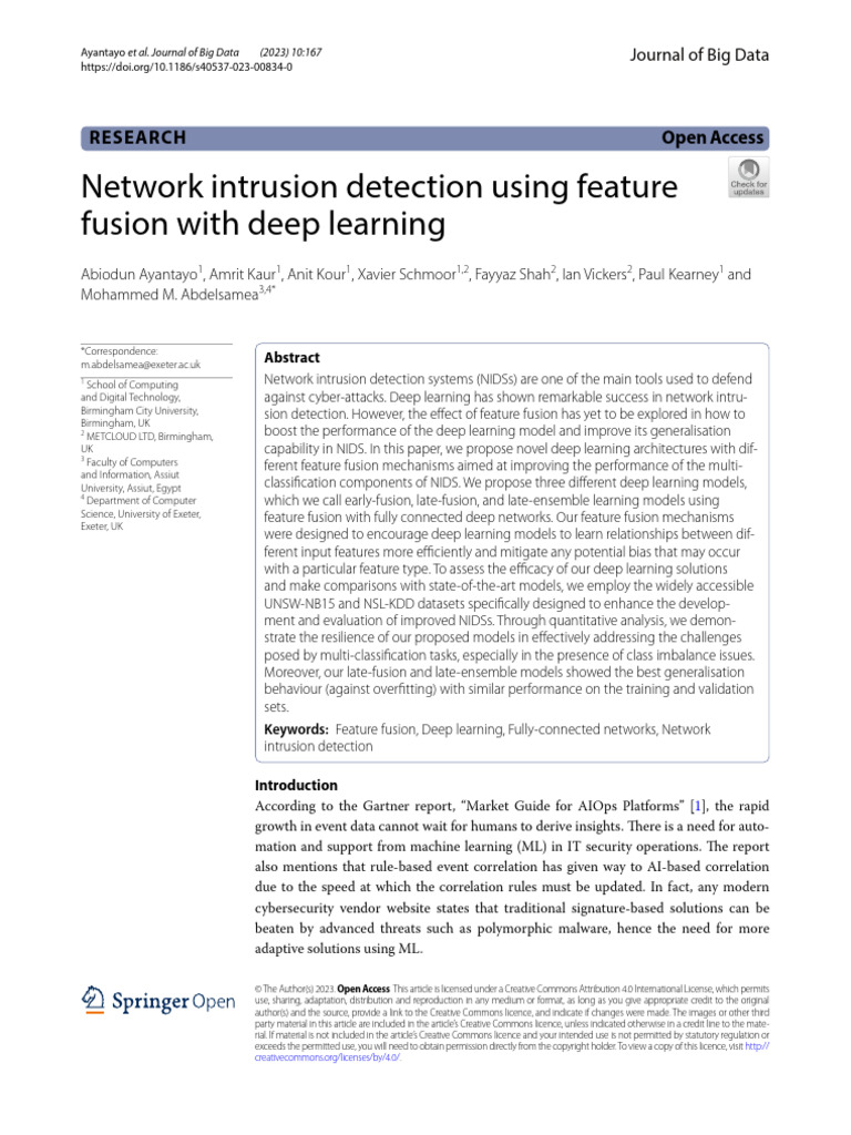 Network Intrusion Detection Using Feature | PDF | Machine Learning | Deep Learning