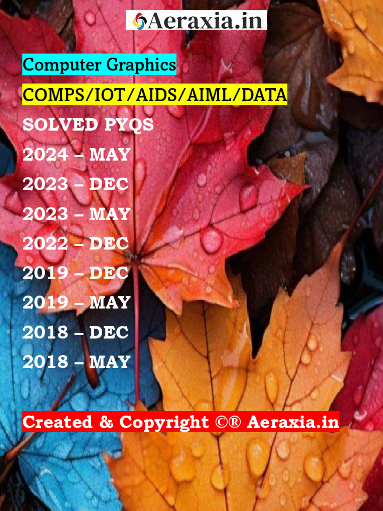 Aphics - Solved PYQ - 2024 MAY To 2018 MAY - Aeraxia..In | PDF ...