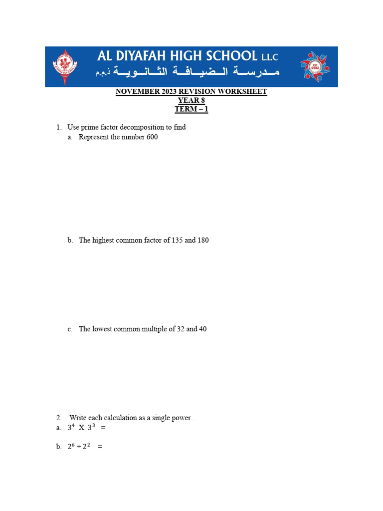 QP Practice Worksheet Term 1 | PDF | Triangle | Euclidean Geometry