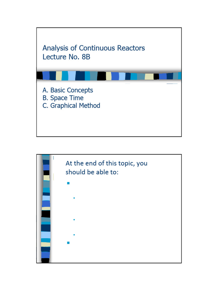 Lecture 8B - ELeAP Graphical Method&Space Time | PDF | Chemical Reactor | Chemical Engineering