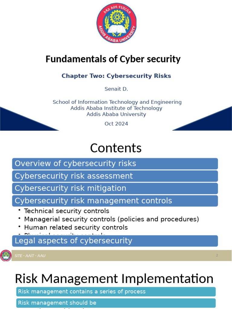 Fundamentals of CS - Chapter 2 | PDF | Risk | Risk Management