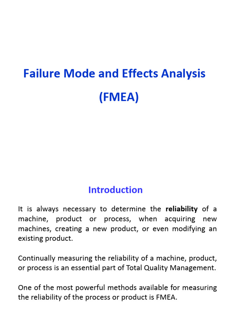 FMEA | PDF | Reliability Engineering | Safety