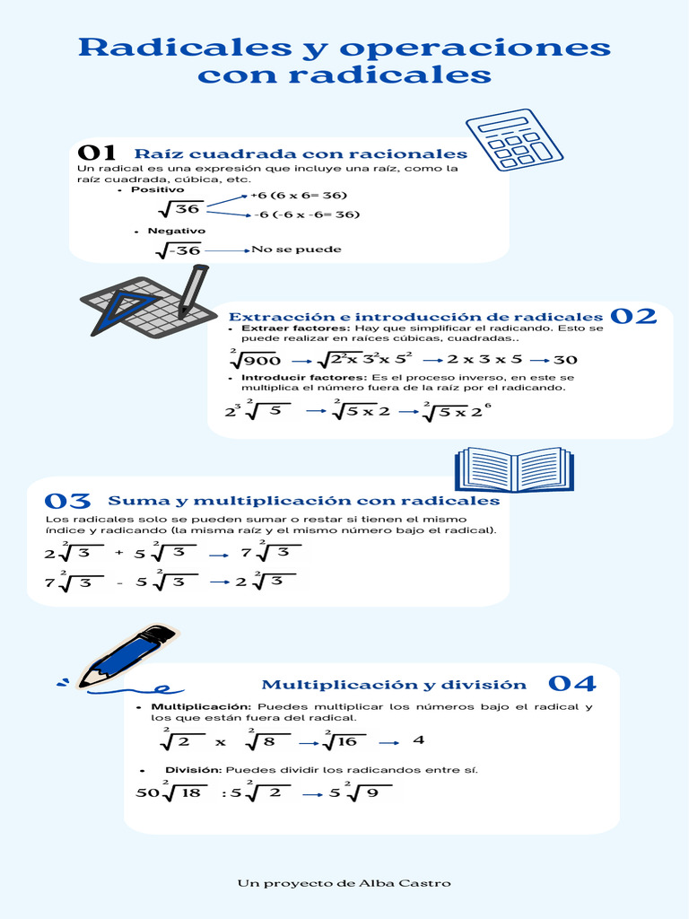Operaciones con Radicales: Suma y Multiplicación | PDF | Multiplicación ...