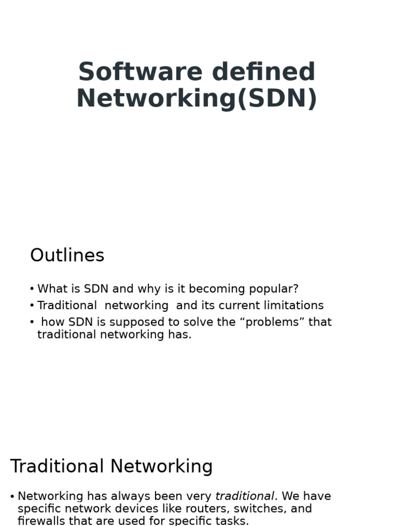 Software Defined Networking - SDN | PDF | Computer Network | Routing