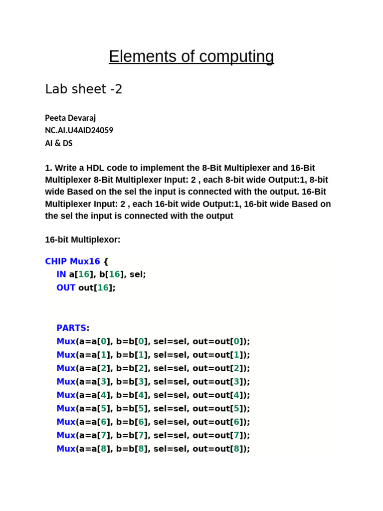 Elements of Computing Lab Sheet 2 | PDF | Electronics | Electrical Circuits