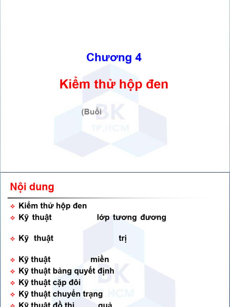 KTPM Chuong 4 Kiem Thu Hop Den | PDF