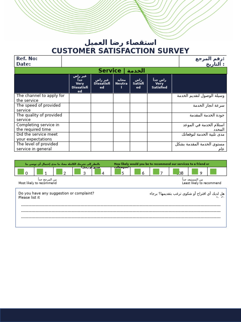 استقصاء رضا العملاء - CUSTOMER SATISFACTION SURVEY⁩ | PDF