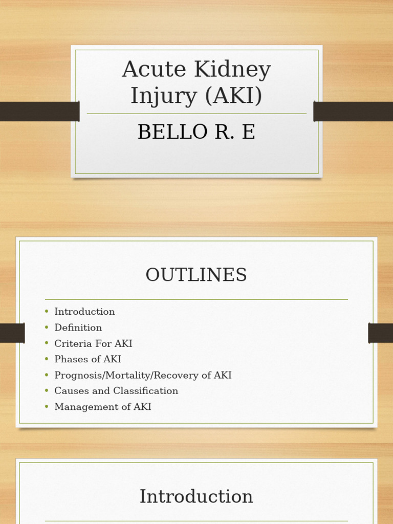 Acute Kidney Injury (AKI) | PDF | Organ (Anatomy) | Medical Specialties
