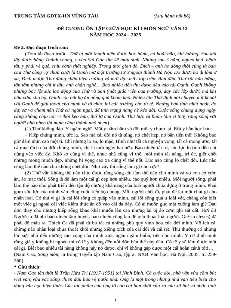 DC GIUA HK1 VAN 12 CHỐT - hs | PDF