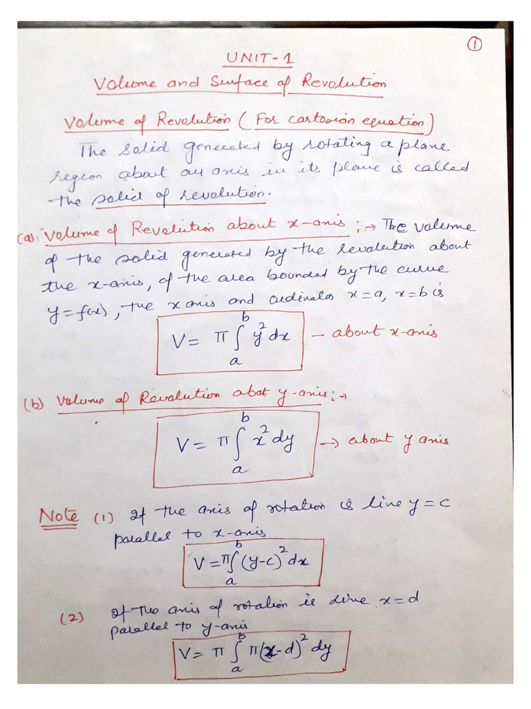 Volume of Revolution | PDF