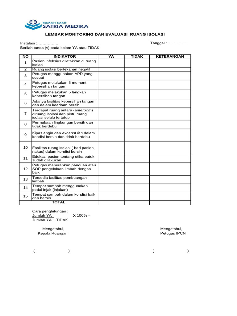 Monitoring Ruang Isolasi Kesehatan | PDF