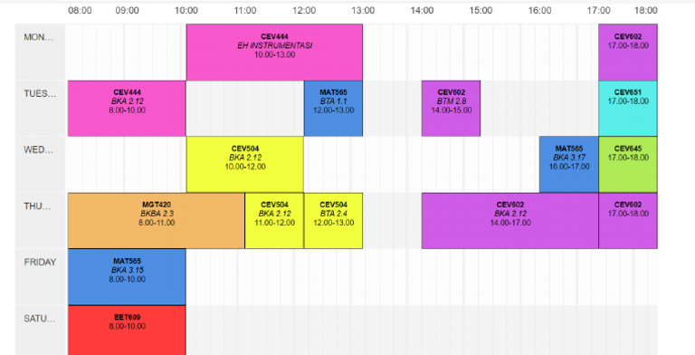 Schedule Sem 7 | PDF