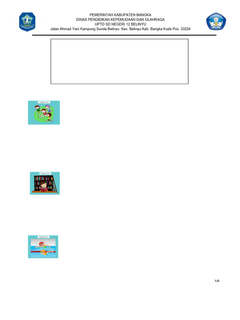 Soal Sumatif PAS Bahasa Inggris Kelas IV Semester 1 | PDF | Room ...