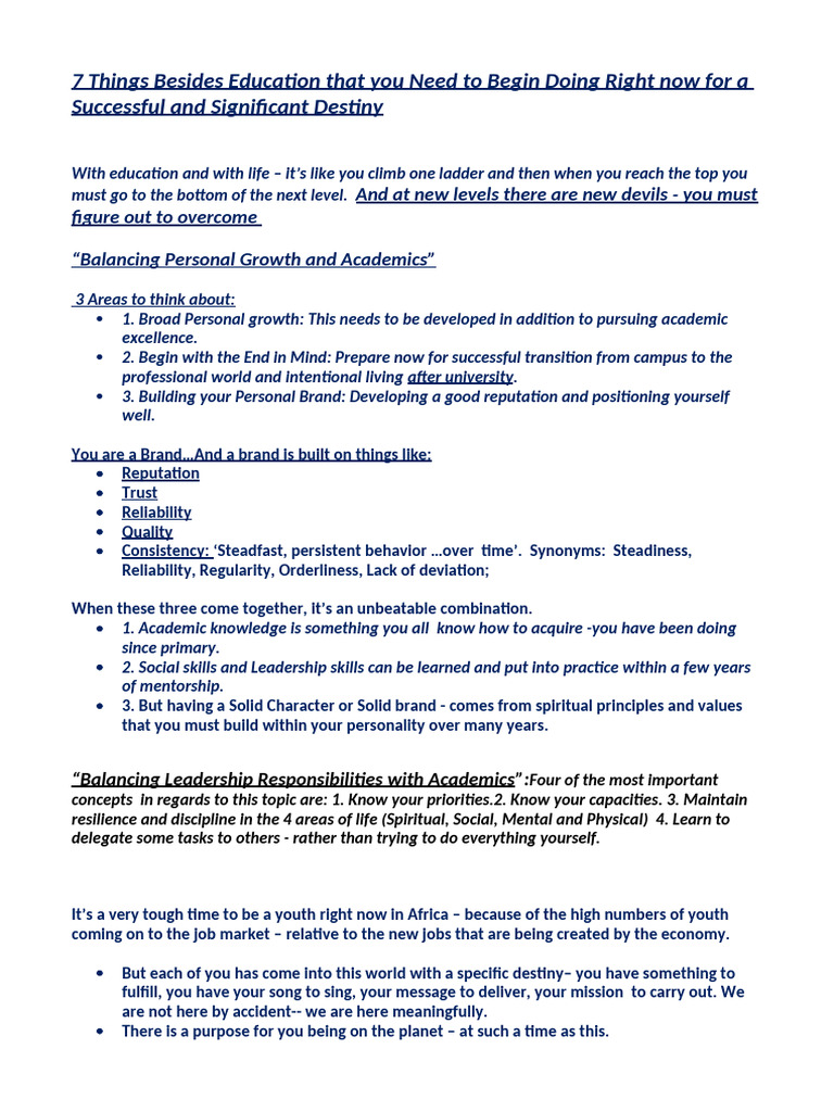 Jinja 7 Things 2024 | PDF | Leadership | God