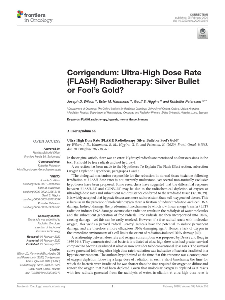 Fonc 10 00210 | PDF | Radiation Therapy